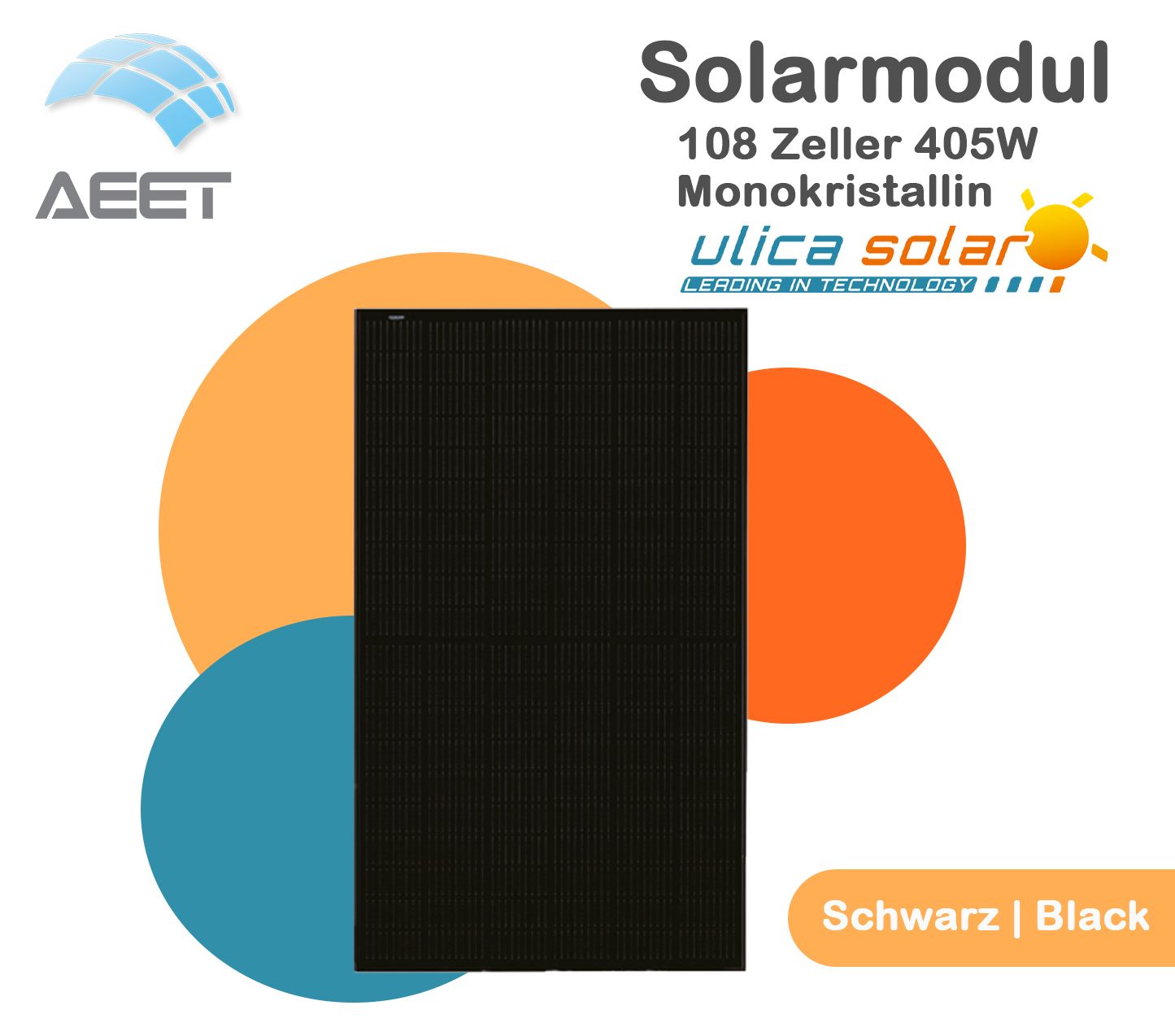 Solarmodul UlicaSolar UL-405M-108 | 405 Watt | Mono Black